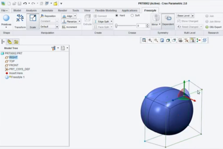 How Creo Parametric Freestyle makes freeform surface designs easier